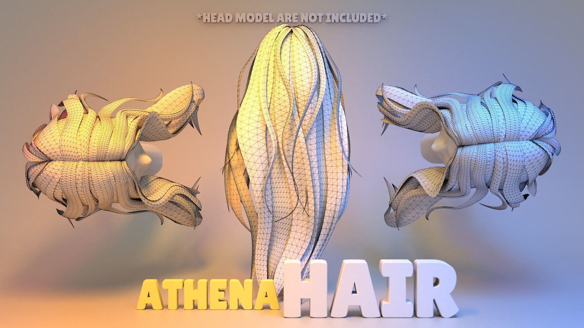 Athena Hair 3D model | CGTrader