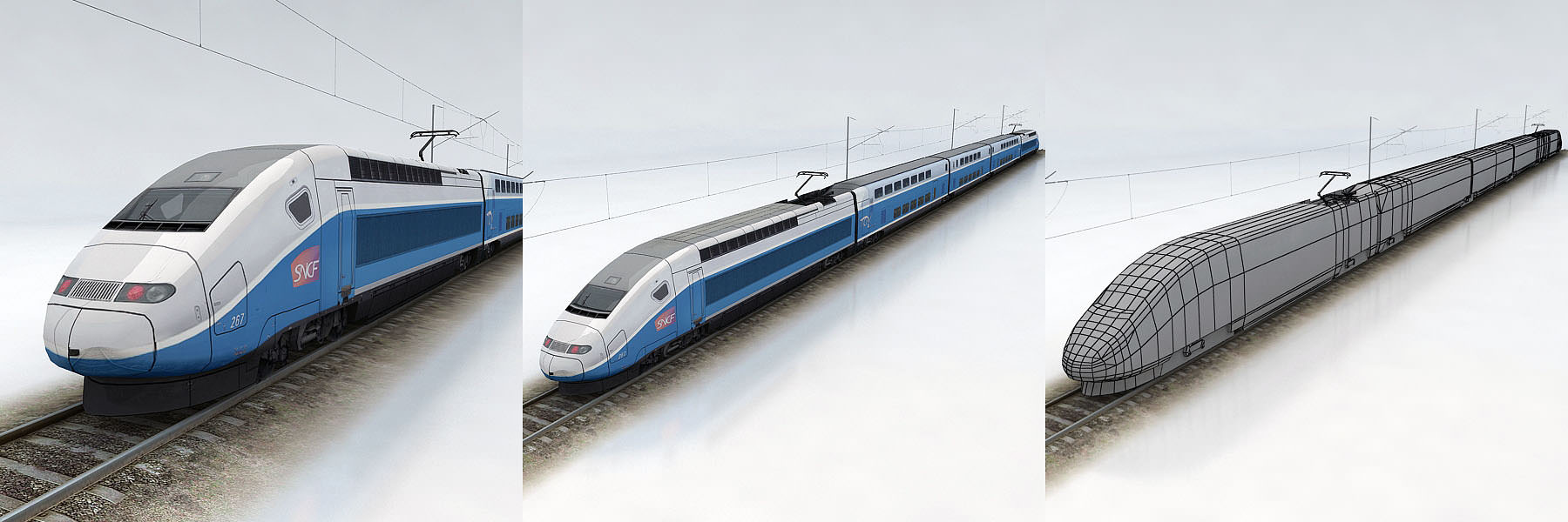 3D model TGV Duplex VR / AR / low-poly MAX FBX - CGTrader.com