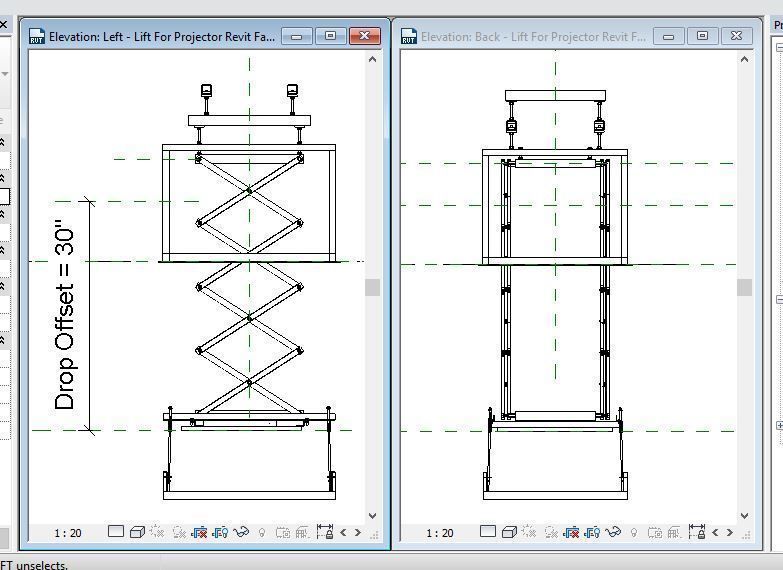 Lift For Projector Revit Family with Extend Parameter 3D model | CGTrader
