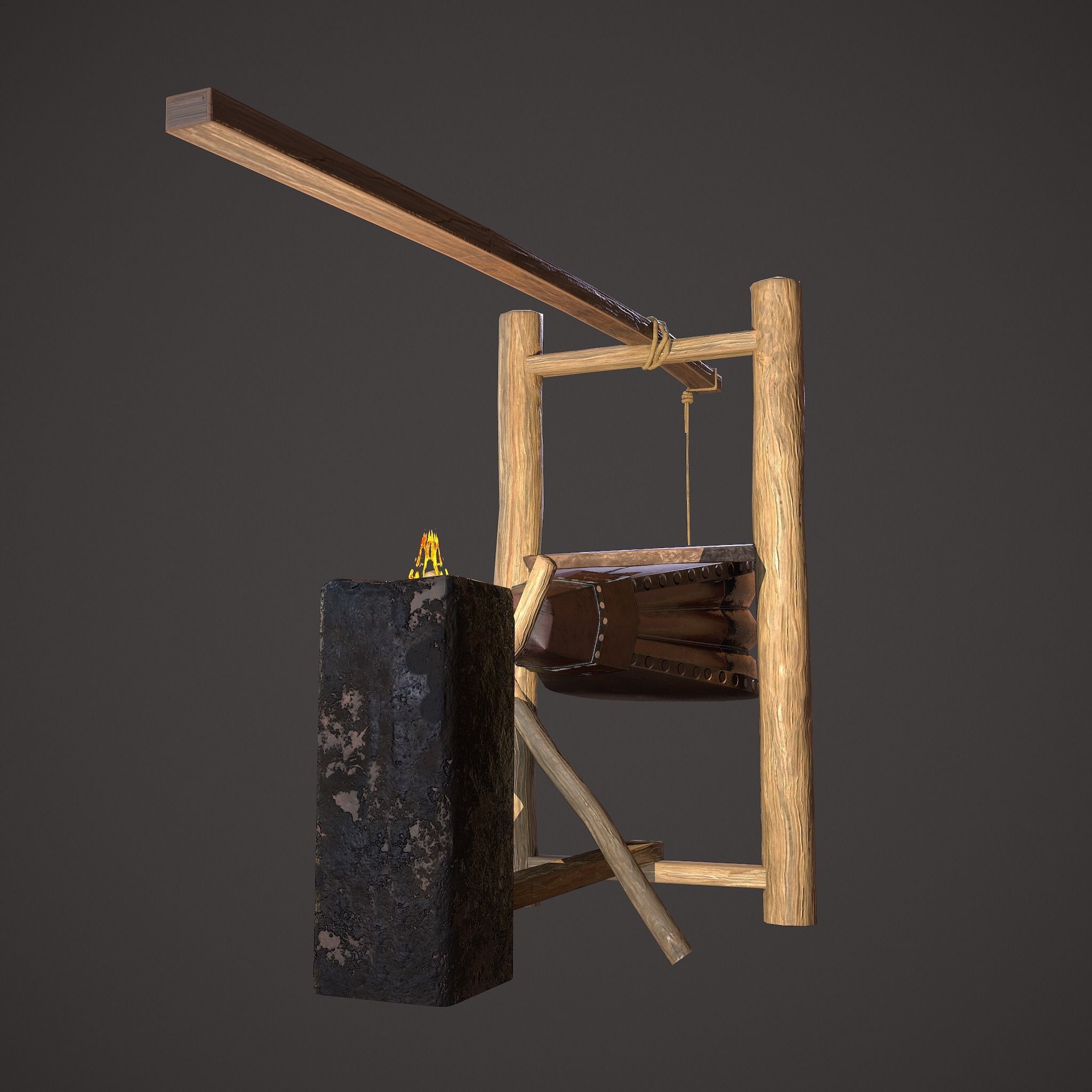 3D model Medieval Bellows VR / AR / low-poly rigged animated | CGTrader