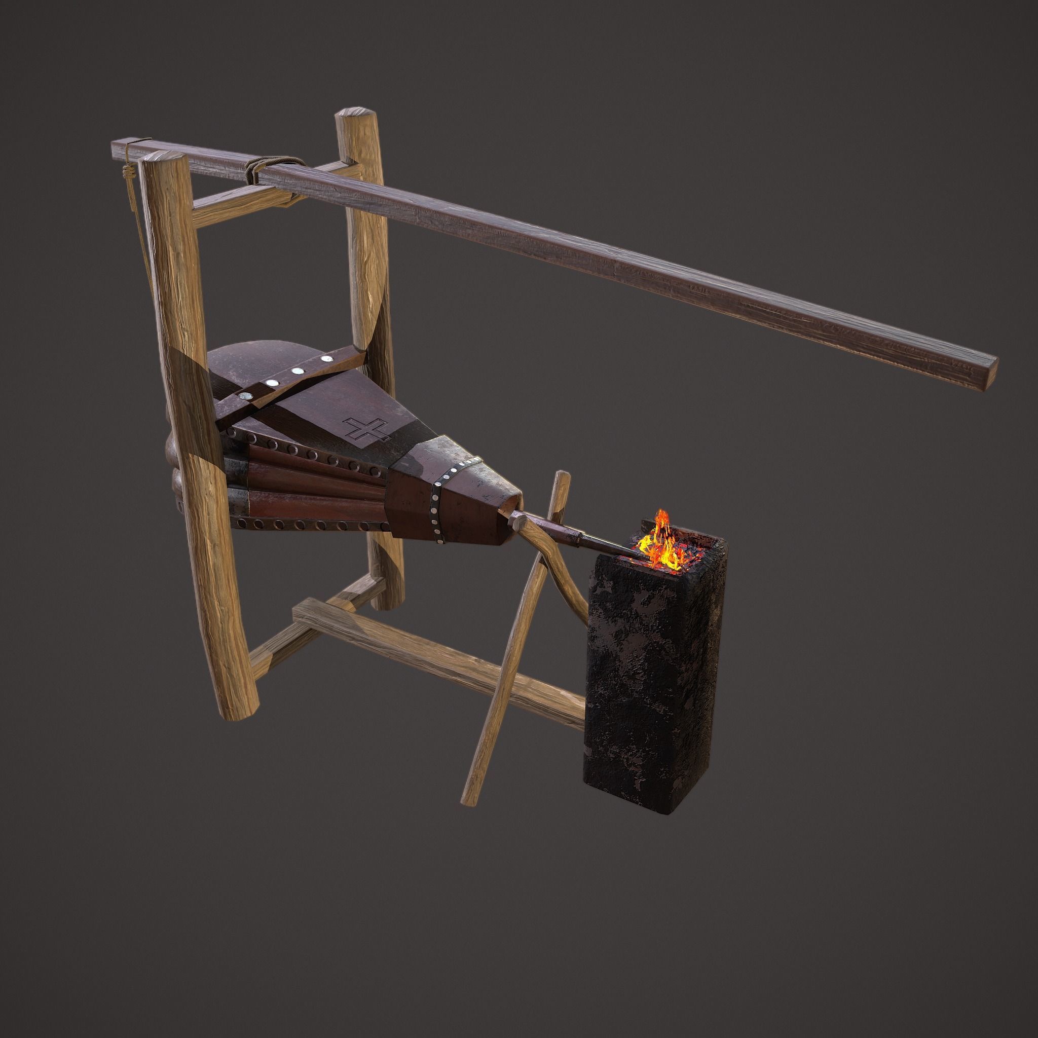 3D model Medieval Bellows VR / AR / low-poly rigged animated | CGTrader