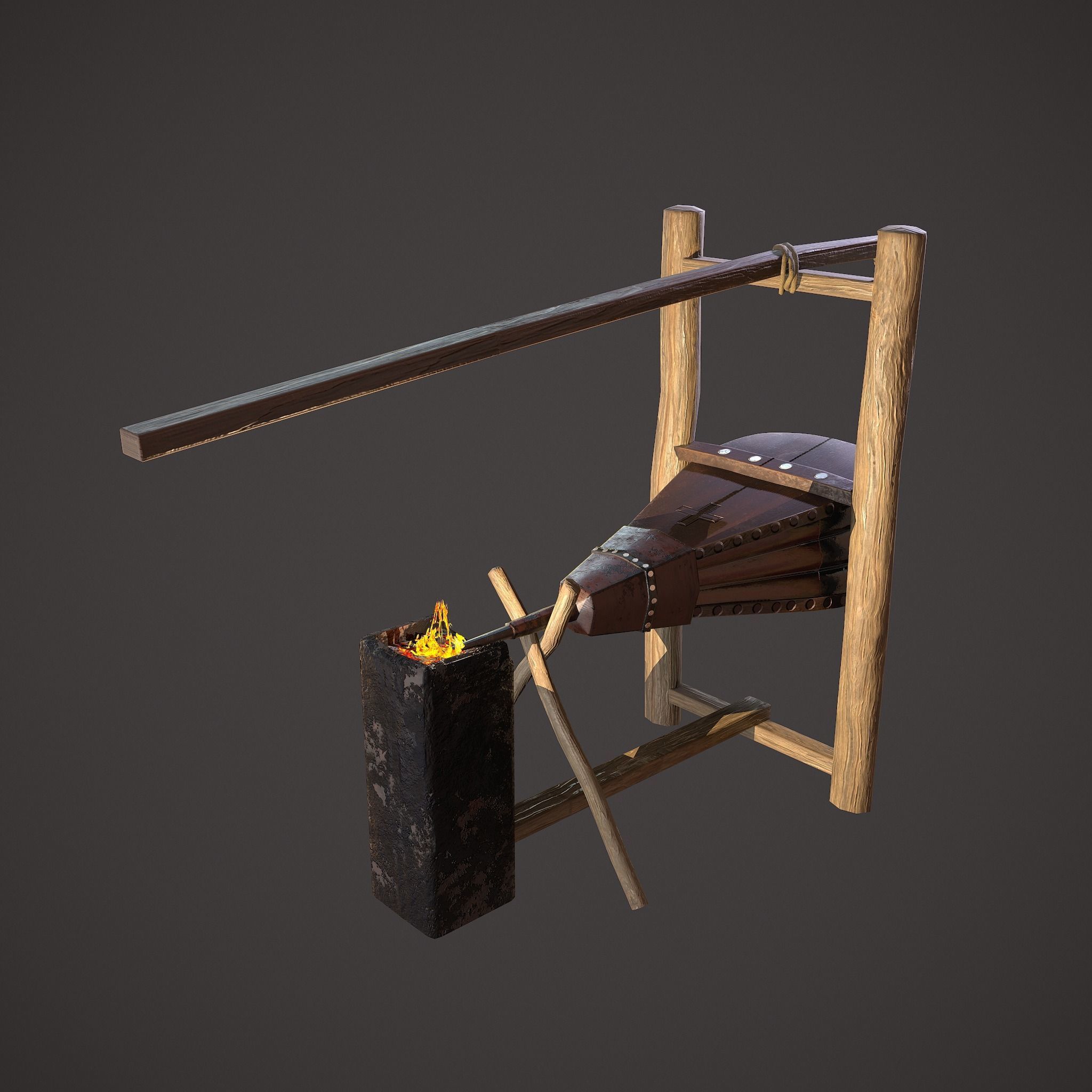 3D model Medieval Bellows VR / AR / low-poly rigged animated | CGTrader