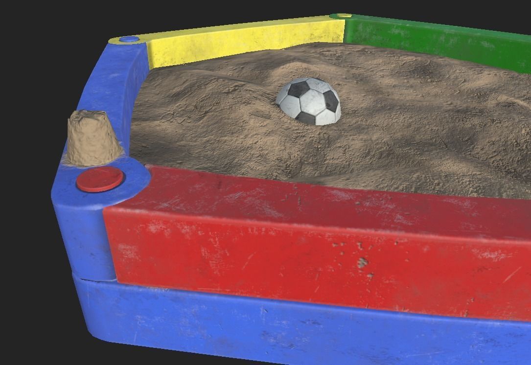 3D model Playground Plastic Sand Pit VR / AR / low-poly | CGTrader