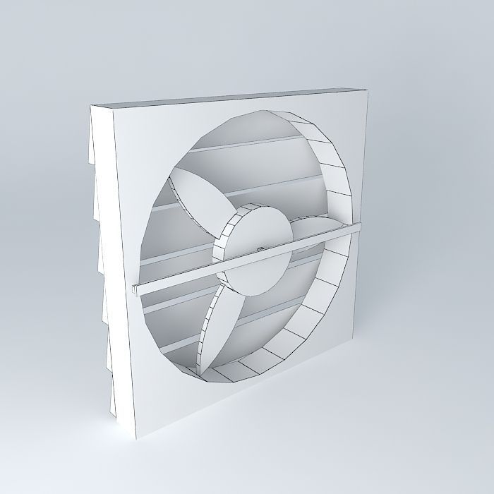 Exhaust fan with slatted vents free 3D model | CGTrader