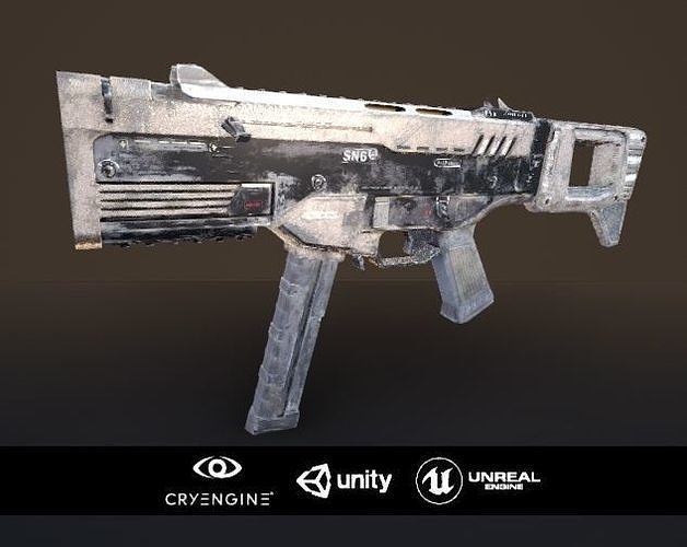 3D model SN6 Submachine gun VR / AR / low-poly | CGTrader