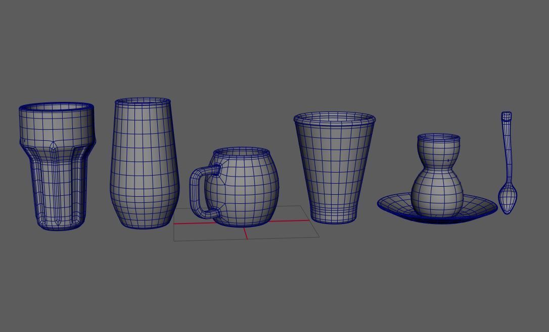 Glass Model Pack - 5 Piece 3D model | CGTrader