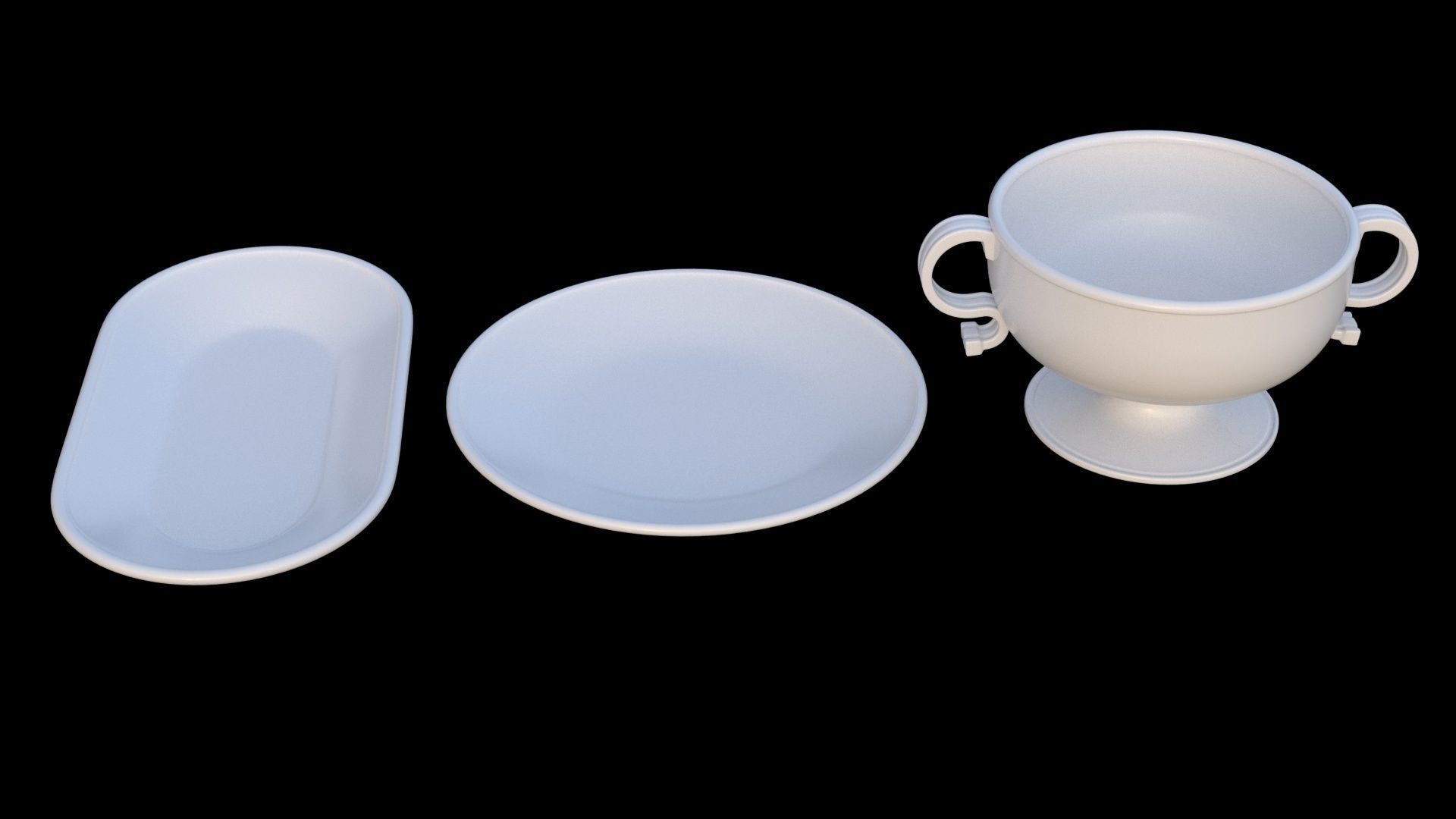 Plates - 6 Piece 3D model | CGTrader