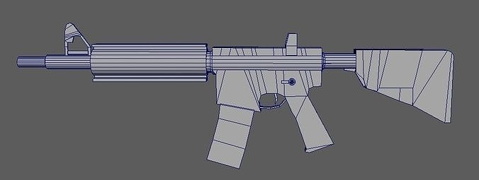 3D model m4a4 weapon VR / AR / low-poly | CGTrader