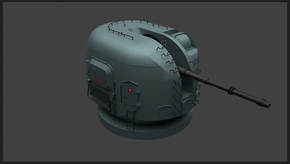 Russian Naval Gun AK-100 3D model | CGTrader