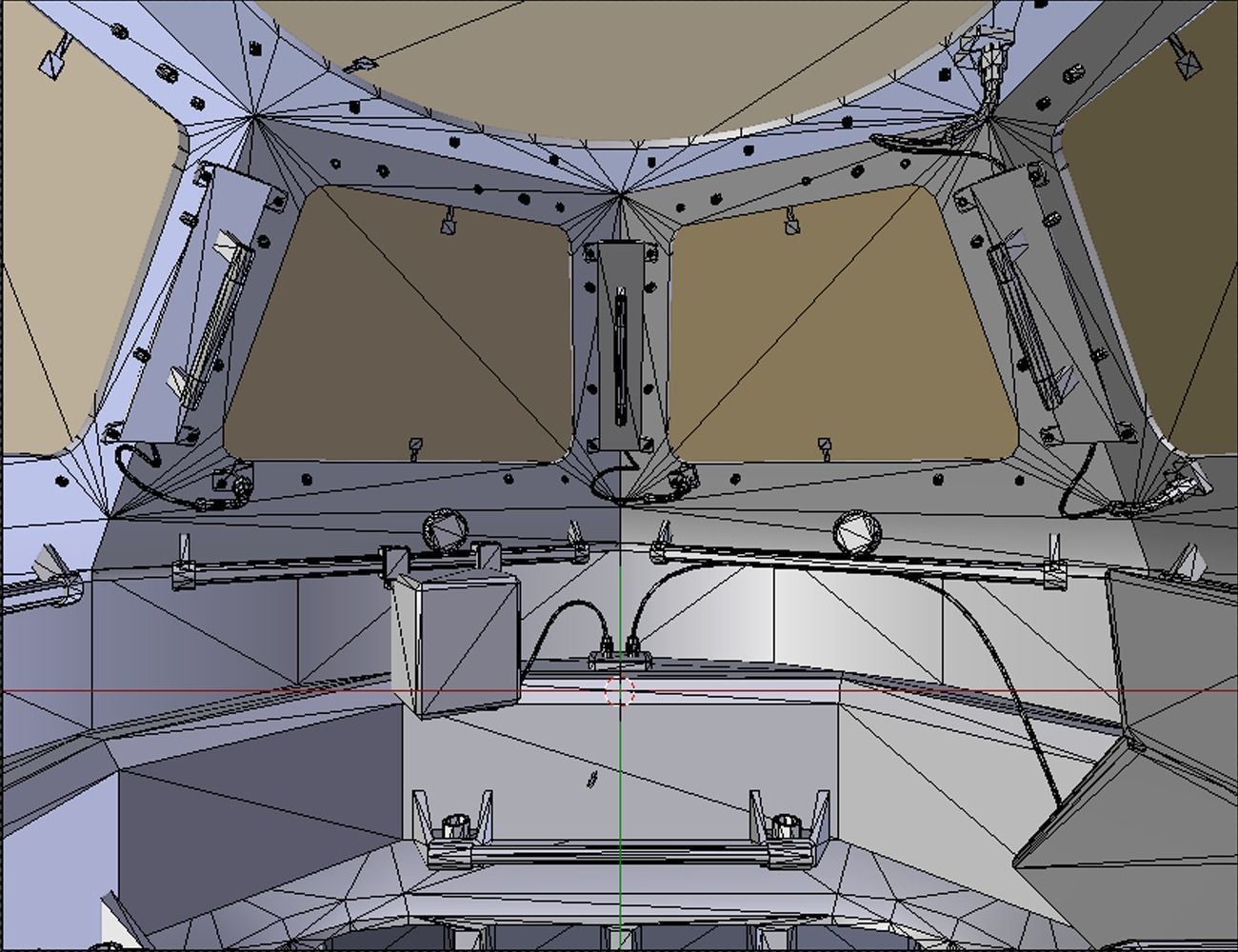 3D model ISS Cupola module interior and exterior VR / AR / low-poly ...