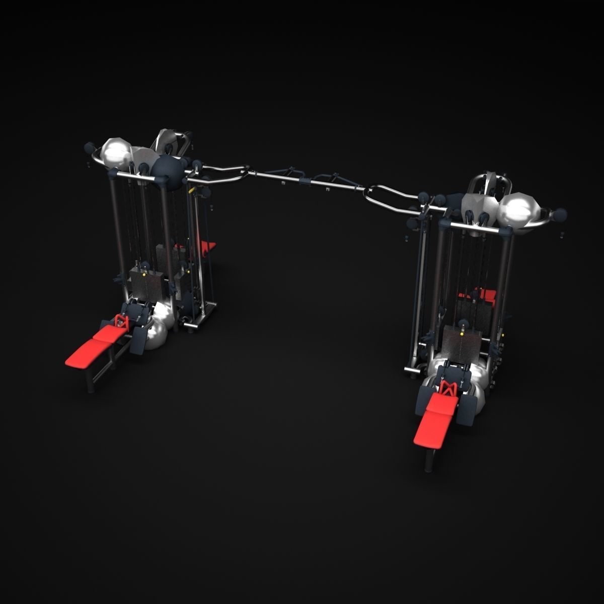 Multistation Fitness Cable Machine 3D model | CGTrader