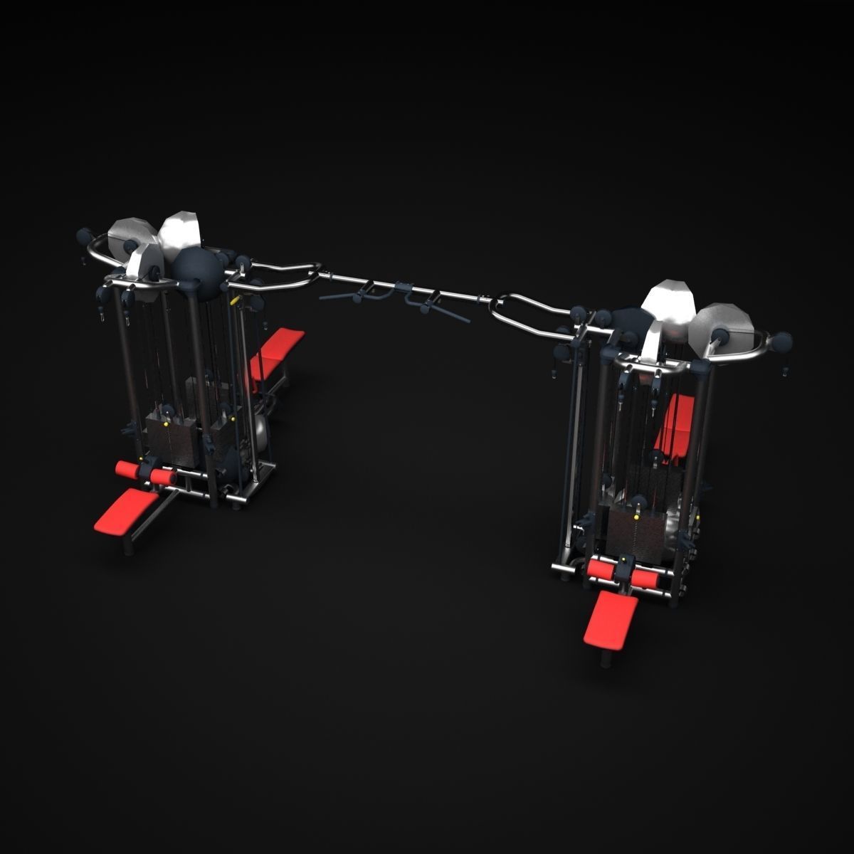 Multistation Fitness Cable Machine 3D model | CGTrader