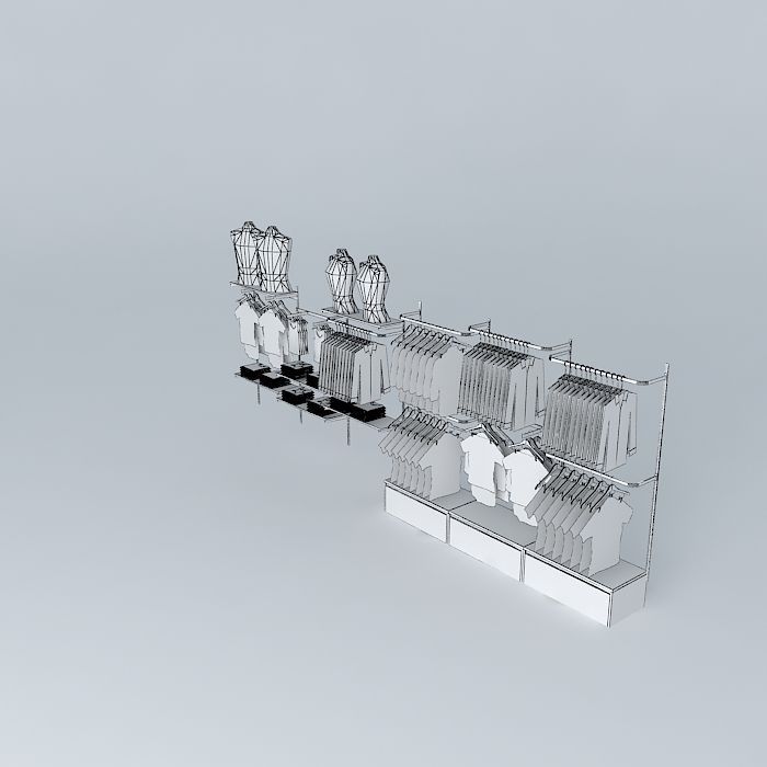 rack rail, with shelves and rts free 3D model | CGTrader