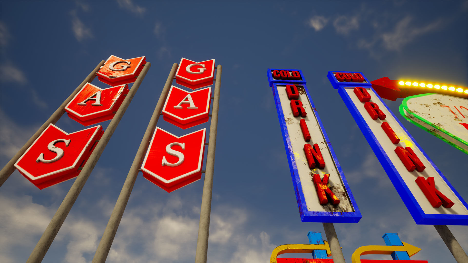 3D model Retro Billboards-Signs Pack VR / AR / low-poly | CGTrader