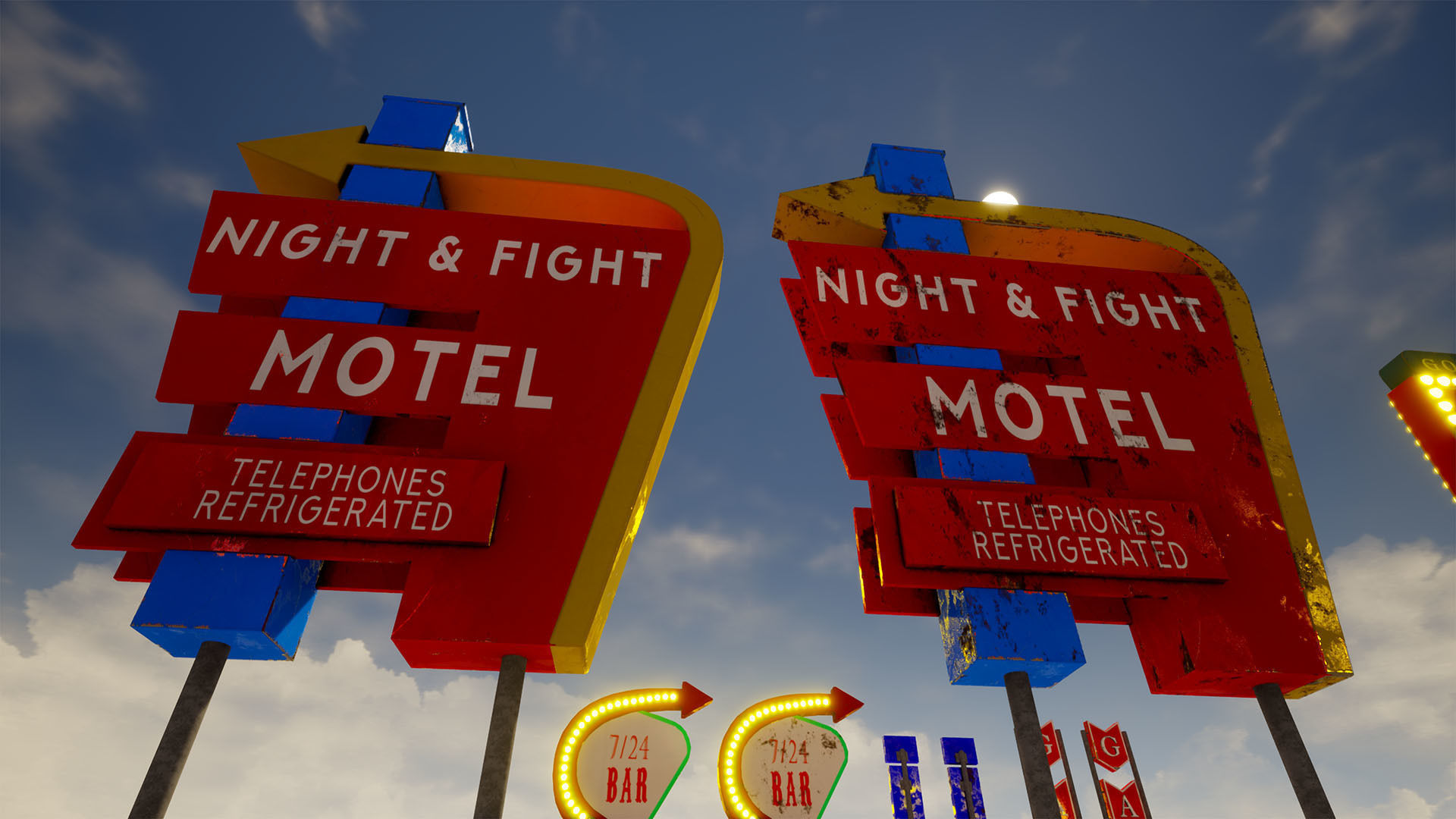 3D model Retro Billboards-Signs Pack VR / AR / low-poly | CGTrader