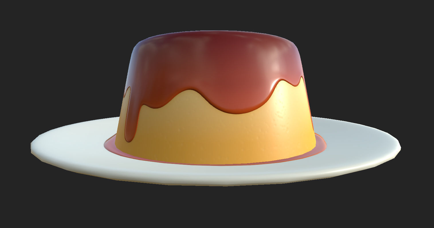 3D model Pudding VR / AR / low-poly | CGTrader