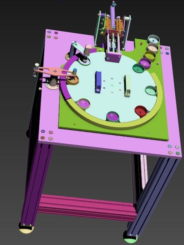 The rotary plate feeding and unloading device 3D model animated | CGTrader