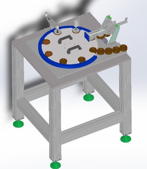 The rotary plate feeding and unloading device 3D model animated | CGTrader