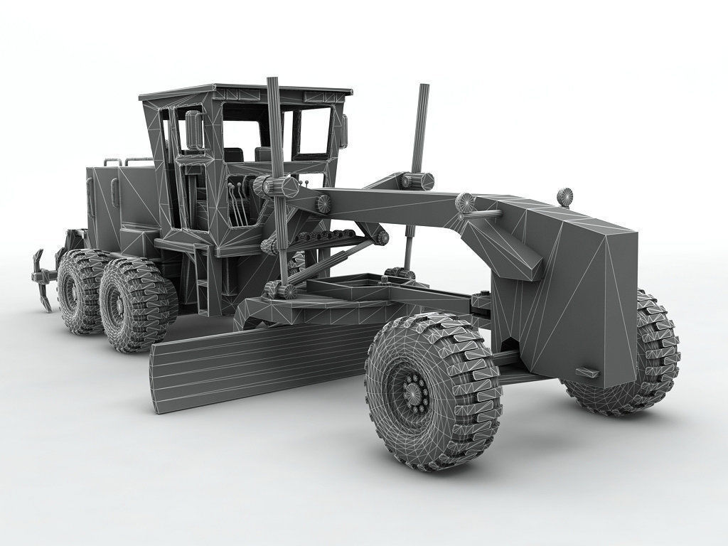 140H Road Grader 3D model | CGTrader