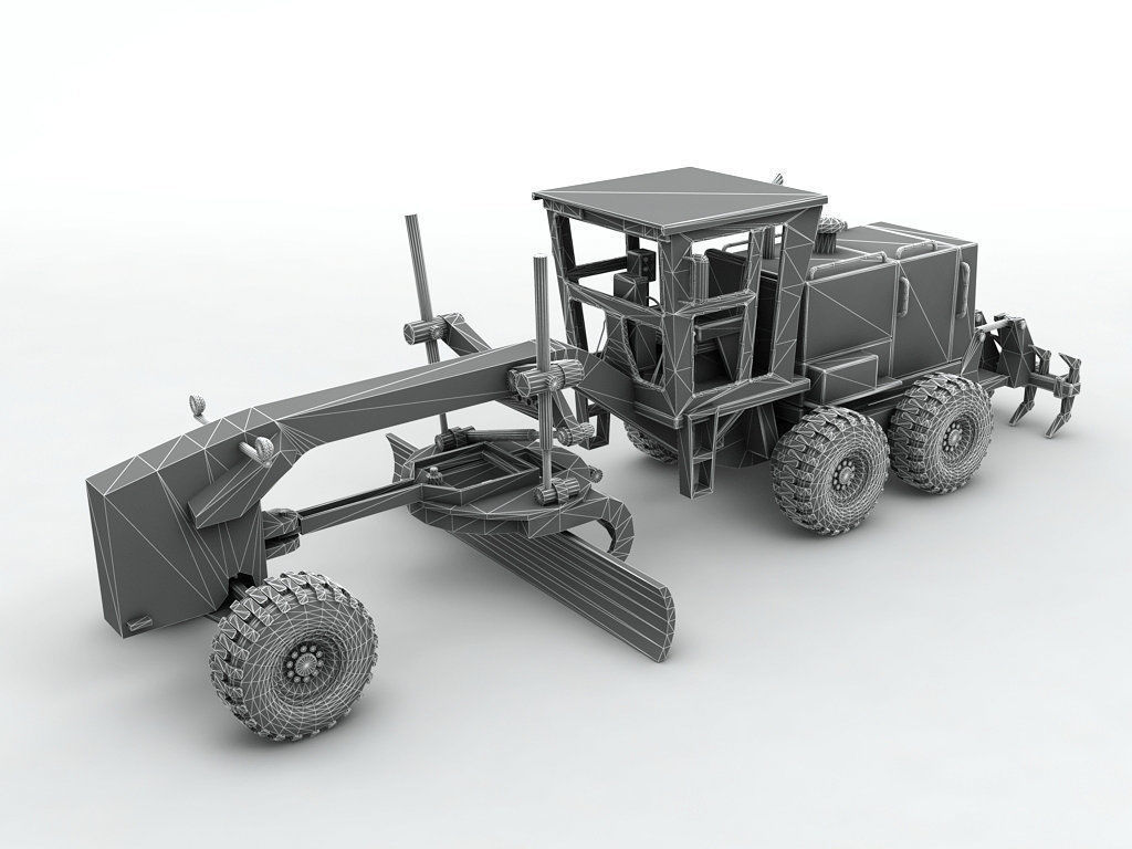 140H Road Grader 3D model | CGTrader