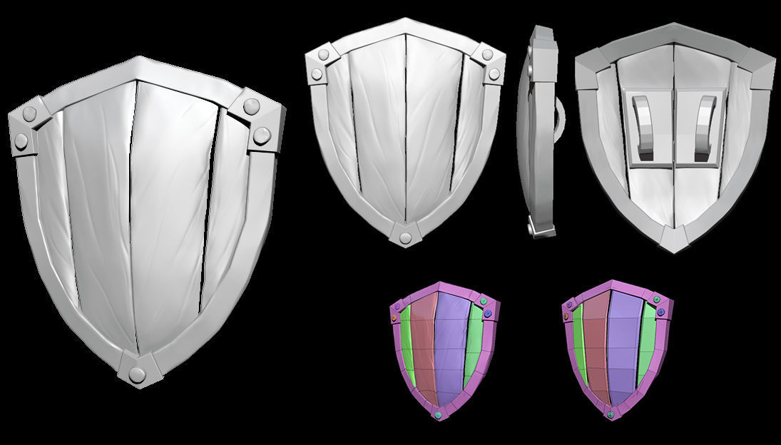 3D model Low-Poly Shield with hand VR / AR / low-poly | CGTrader