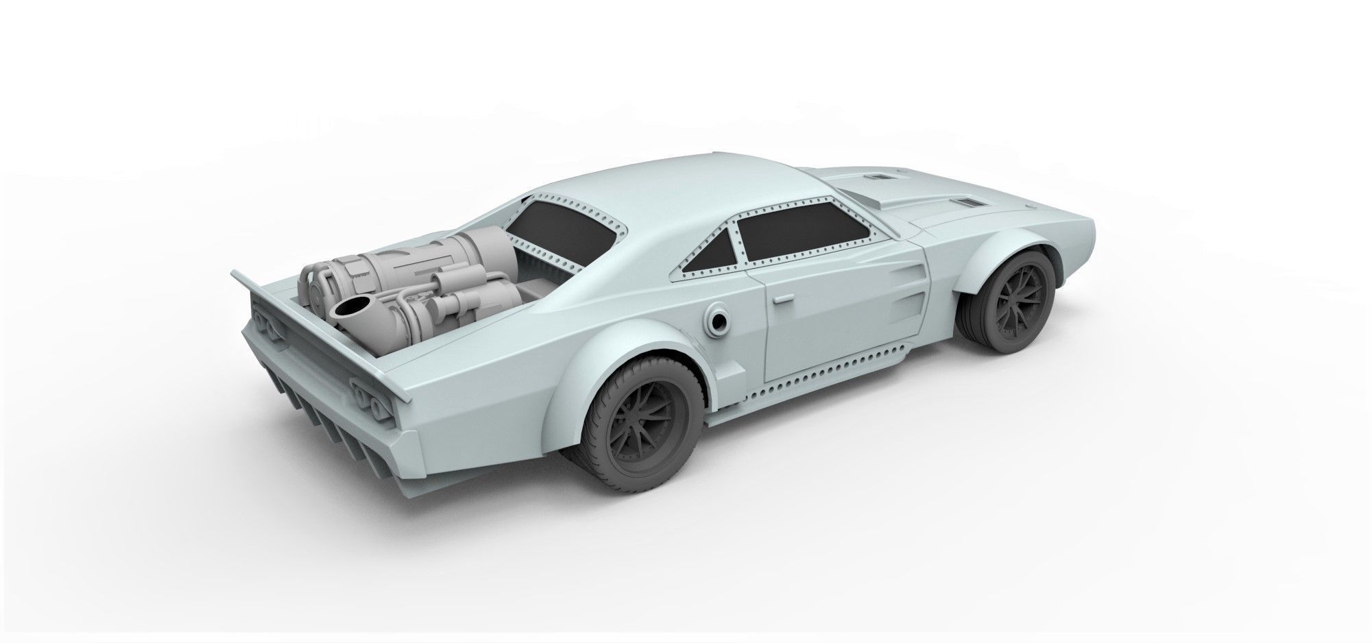 Diecast model Ice Charger from the movie Fast 8 Scale 1 to 24 3D model ...