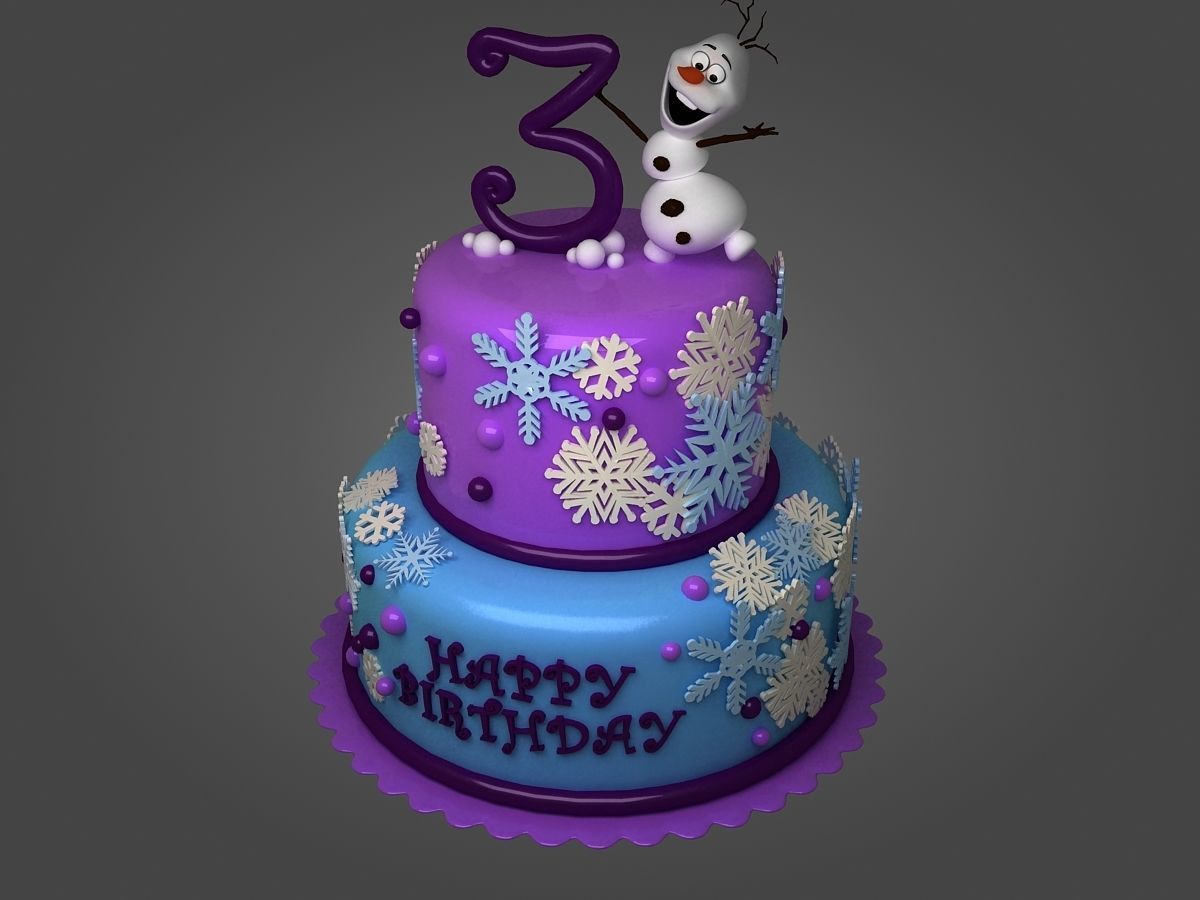 Cartoon cake fondant cake 3D model | CGTrader