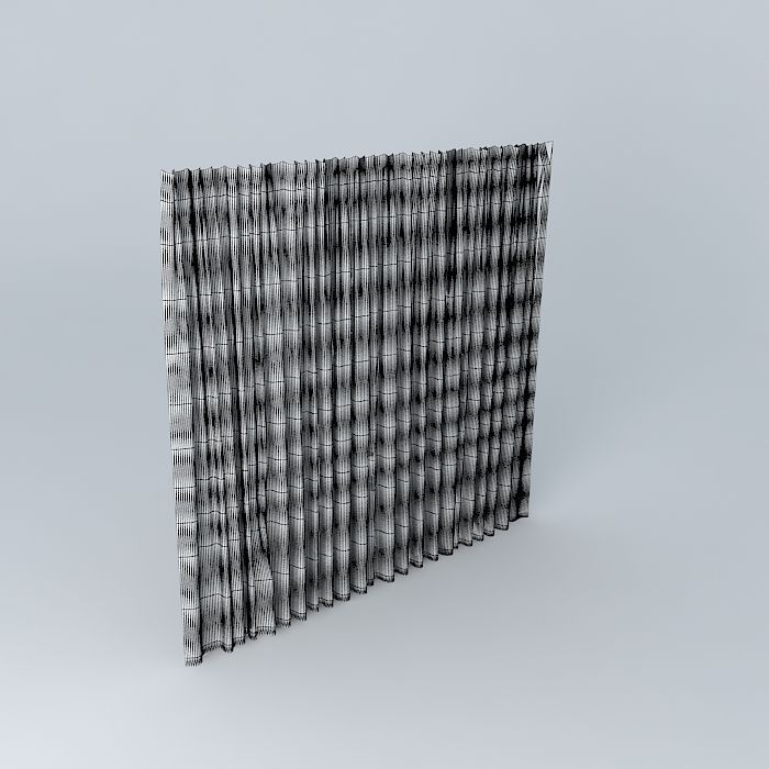 Curtain draped Fabric free 3D model | CGTrader