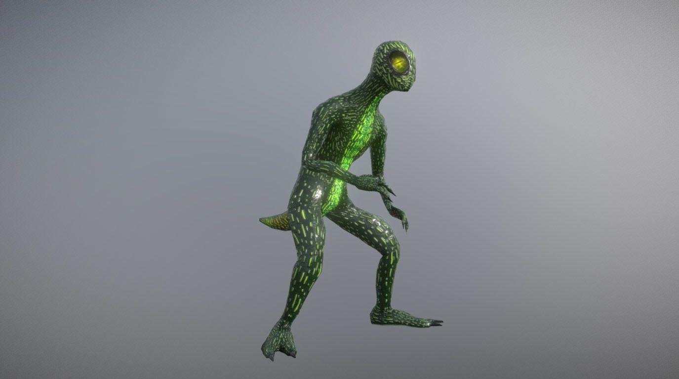 3D model Lizard creature VR / AR / low-poly rigged animated | CGTrader
