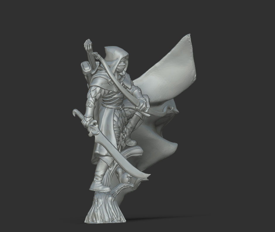 Heroic fantasy bundle - 4 fantasy miniatures 35mm scale 3D model 3D ...