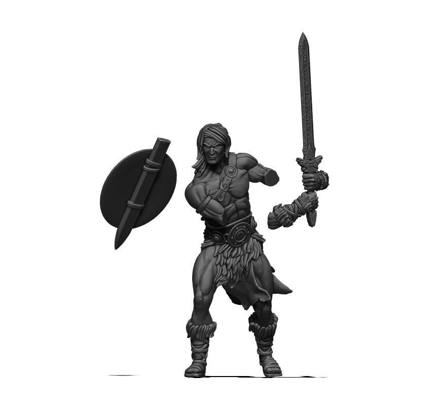 Heroic fantasy bundle - 4 fantasy miniatures 35mm scale 3D model 3D ...