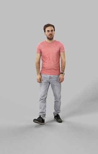 3D model Casual Man Walking Flow VR / AR / low-poly | CGTrader