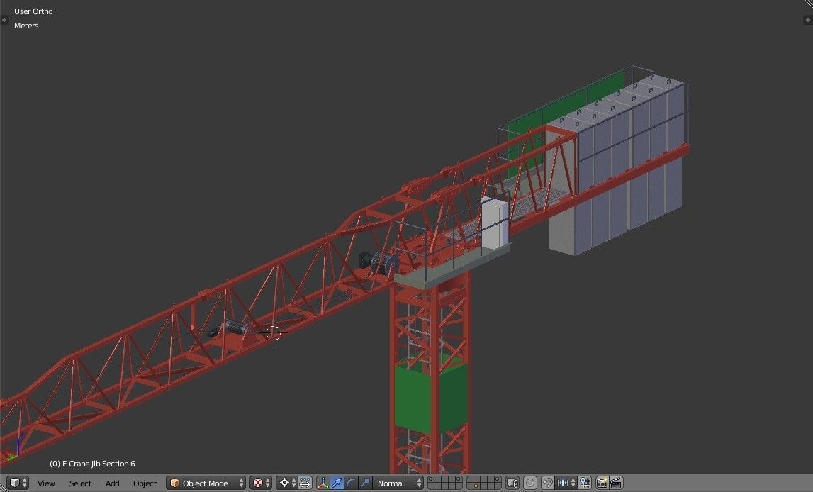 Flat Top Tower Crane 2 - Construction Crane 3D model | CGTrader