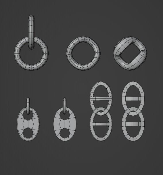 3D model Basic chain set for modelling VR / AR / low-poly | CGTrader