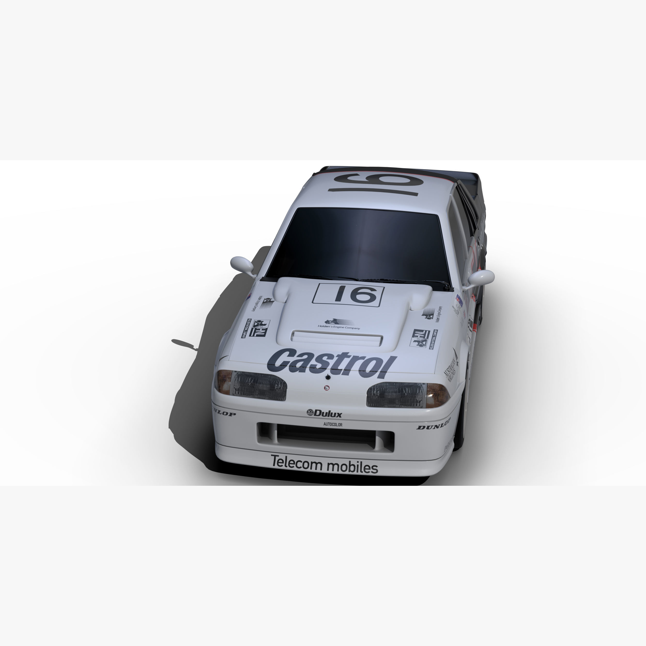 3D model Holden Commodore VL Race Car 1990 VR / AR / low-poly rigged ...