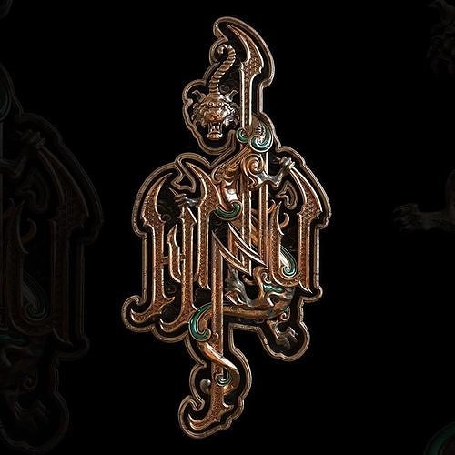 THE HU Band logo 3D model 3D printable | CGTrader