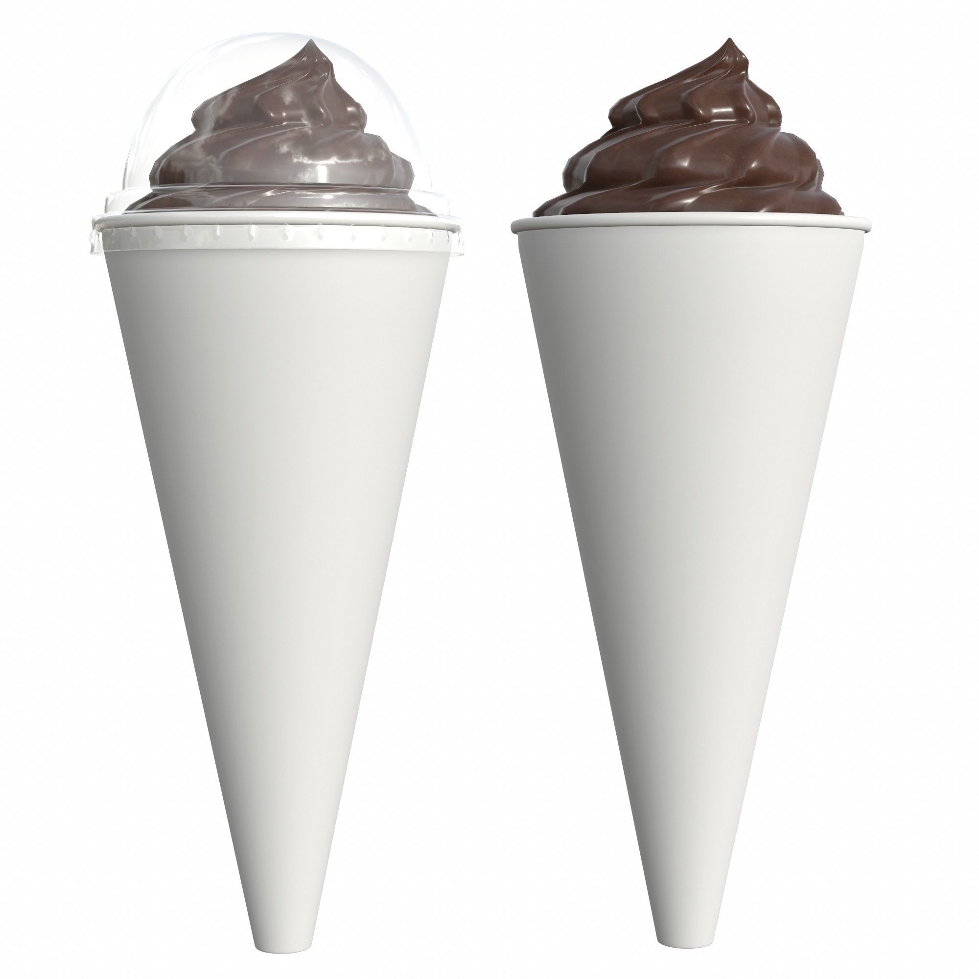 Ice cream cone paper package for mockup 3D model | CGTrader