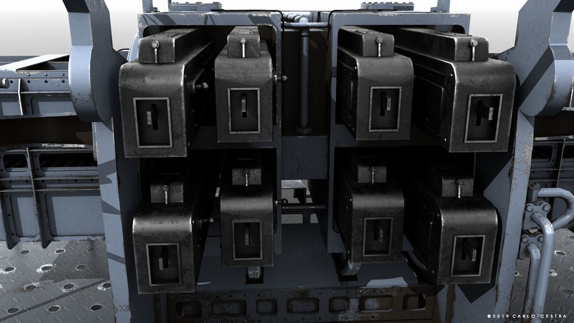 3D model QF 2-pounder Mark VIII Chicago piano VR / AR / low-poly | CGTrader