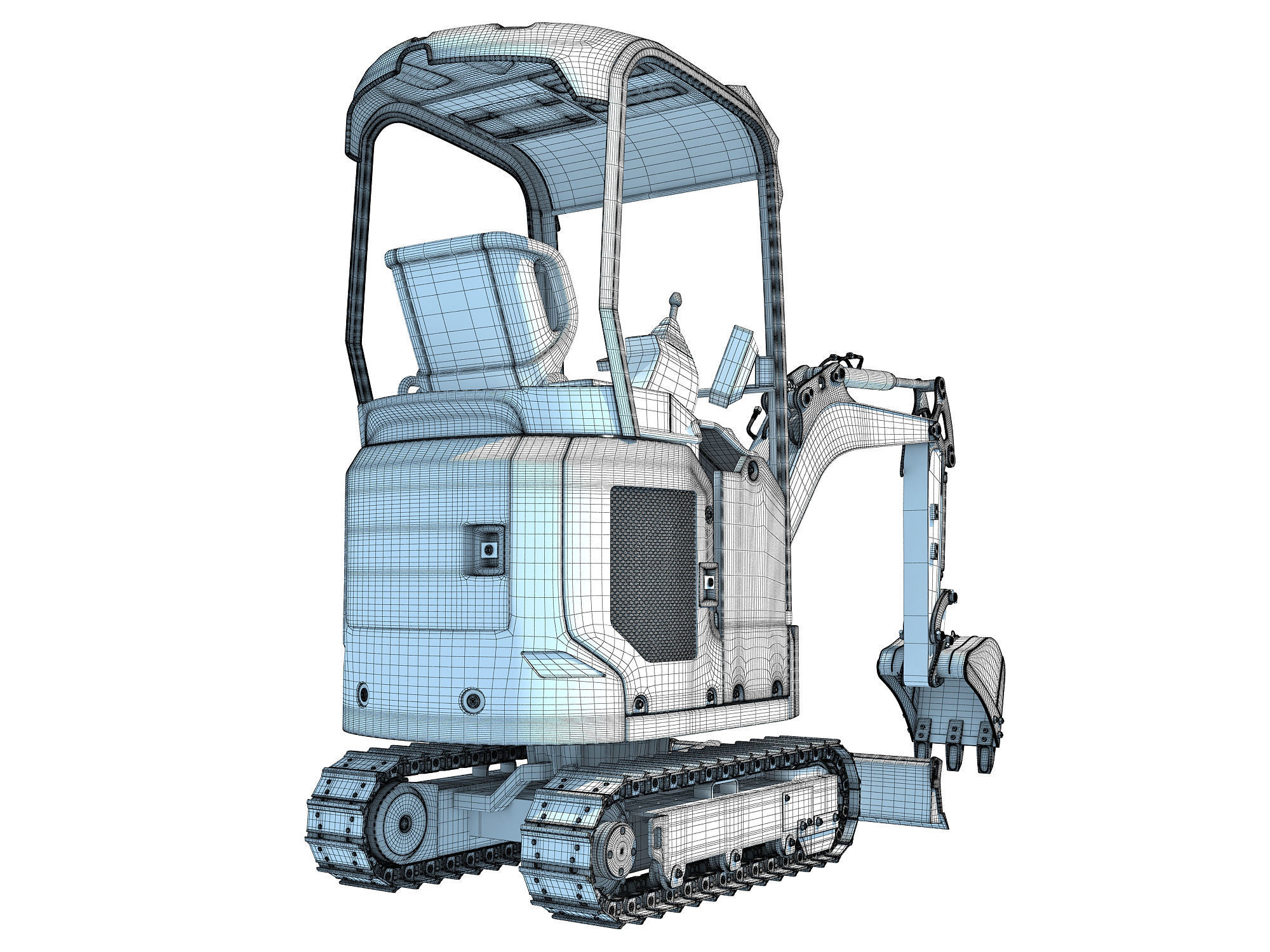 Mini Excavator 3D model | CGTrader