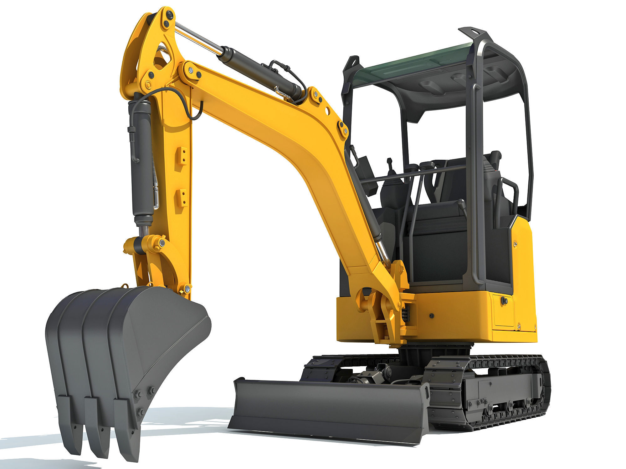 Mini Excavator 3D model | CGTrader
