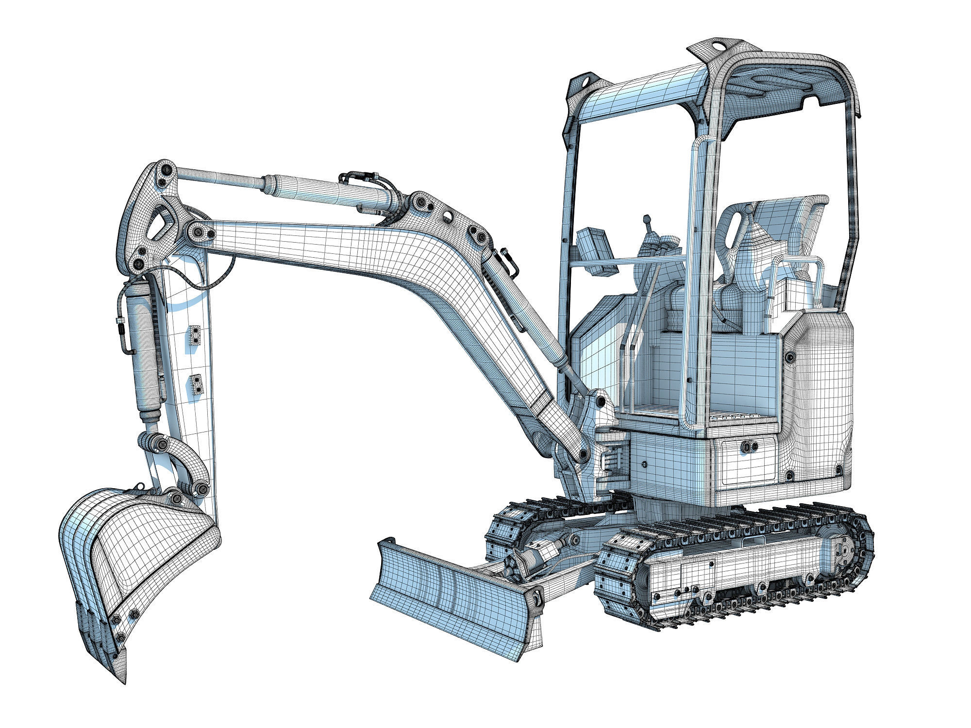 Mini Excavator 3D model | CGTrader