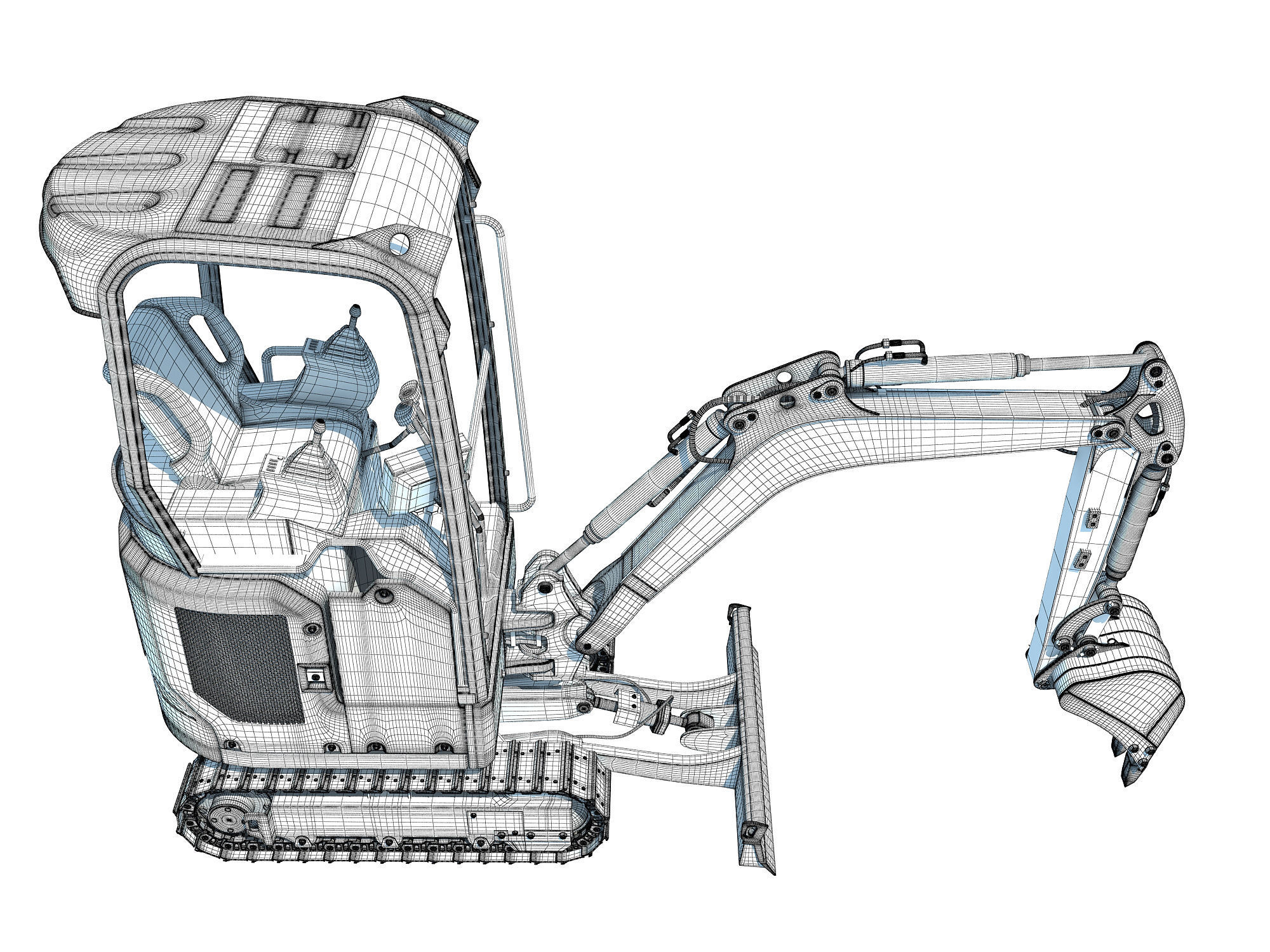 Mini Excavator 3D model | CGTrader