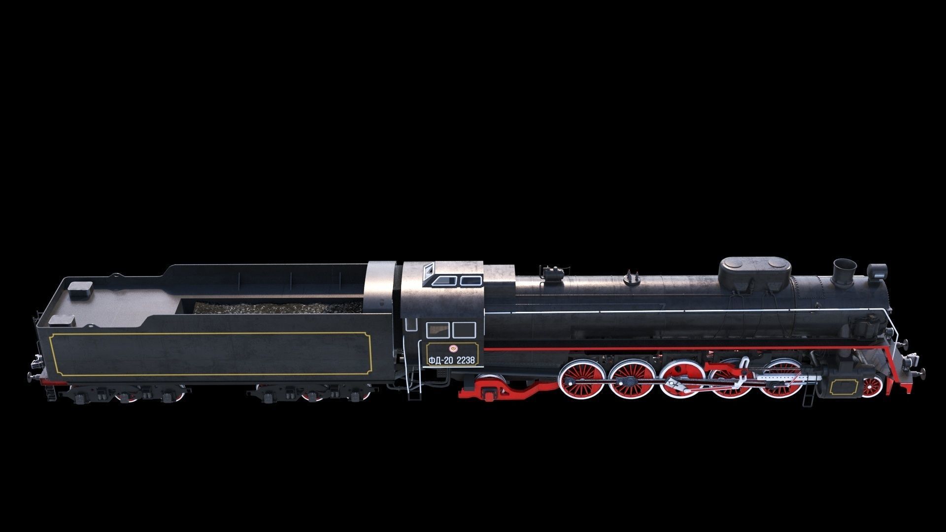 Soviet Locomotive FD 20 3D model | CGTrader
