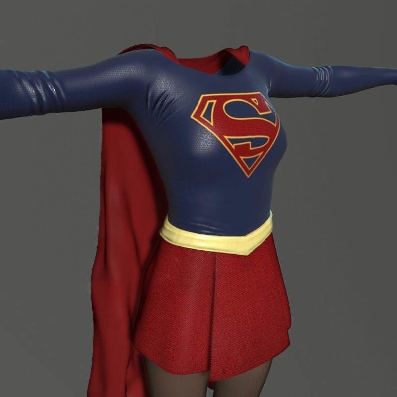 Supergirl suit tv show 3D model | CGTrader
