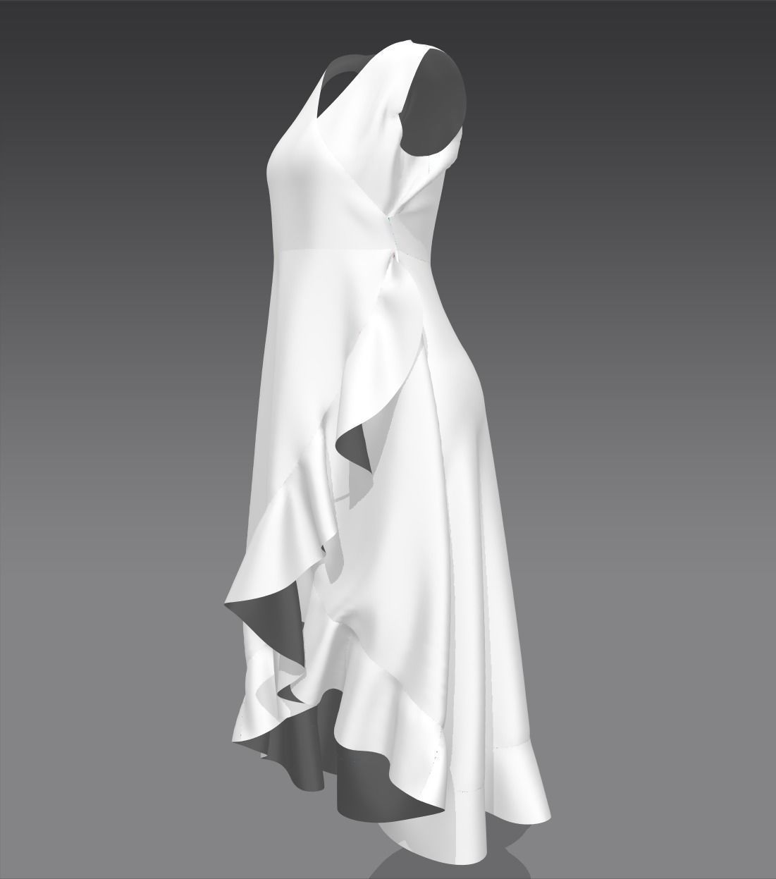 Flare One Piece dress 3D model | CGTrader