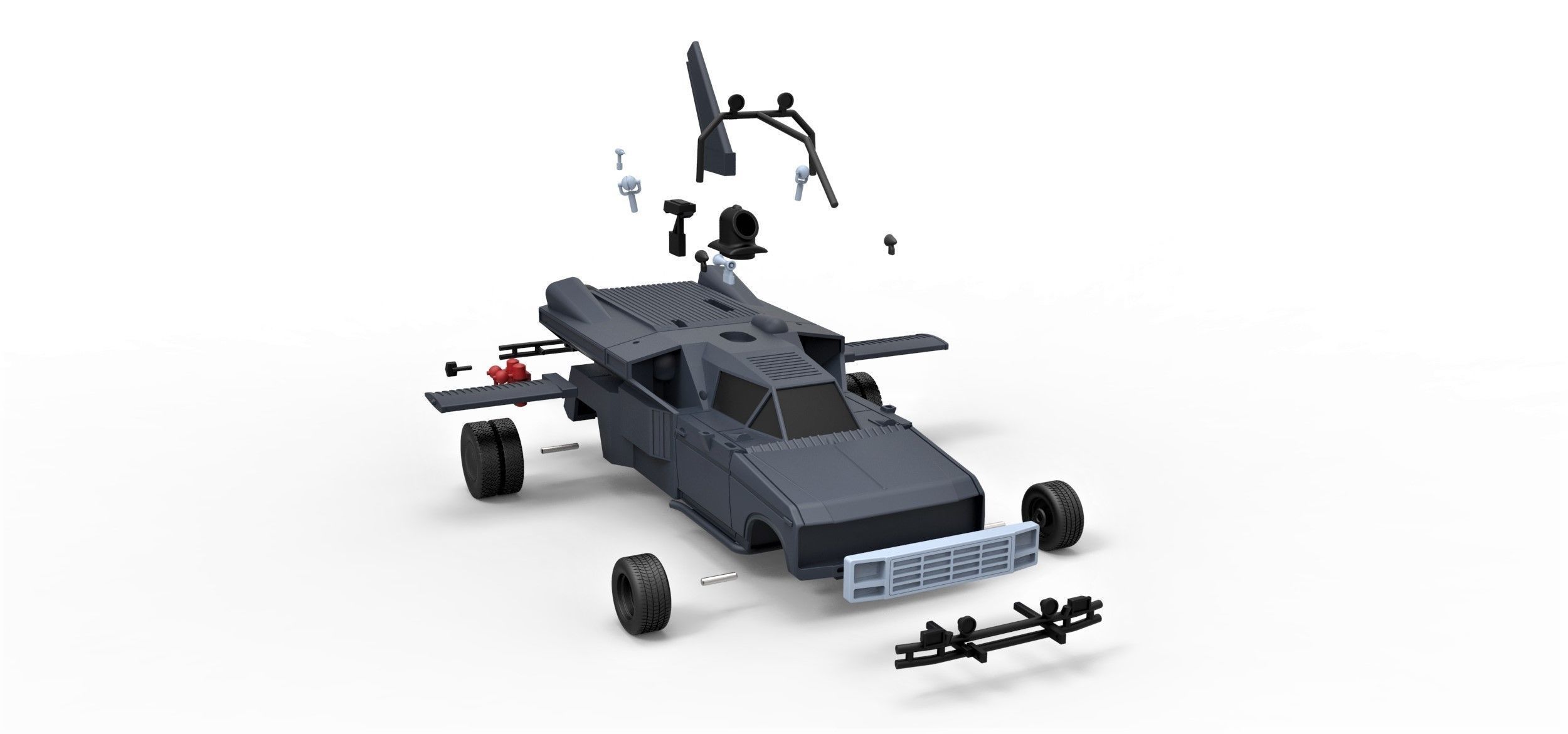 Diecast model Buckaroo Bonzai Jet Truck Scale 1 to 24 3D model 3D ...