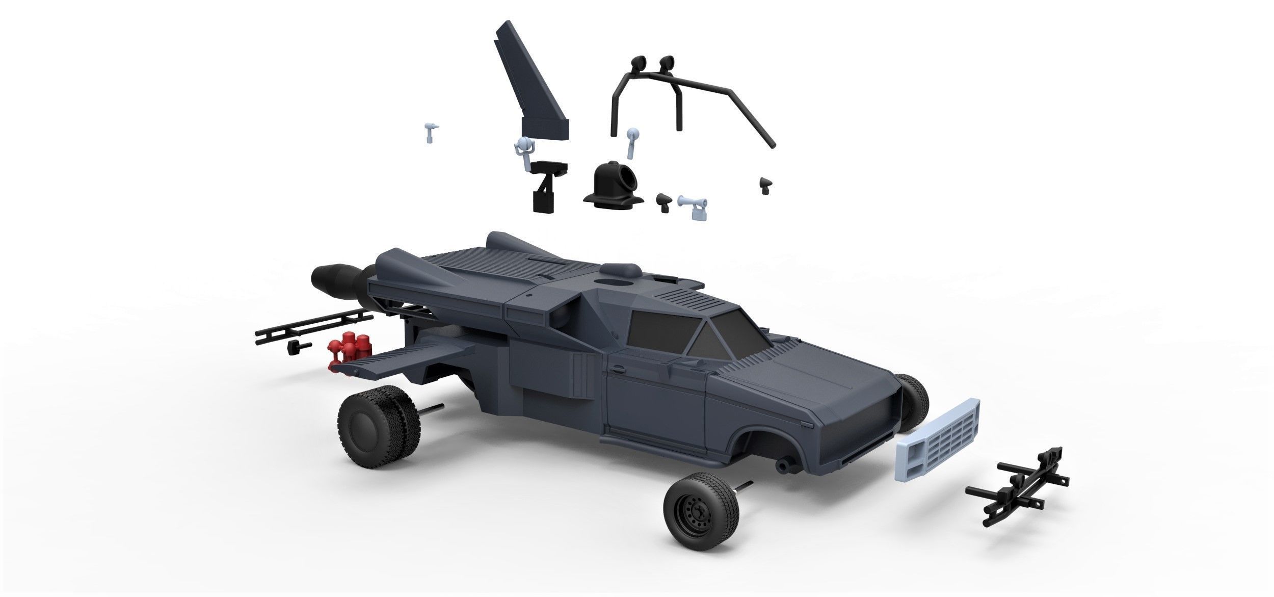 Diecast model Buckaroo Bonzai Jet Truck Scale 1 to 24 3D model 3D ...