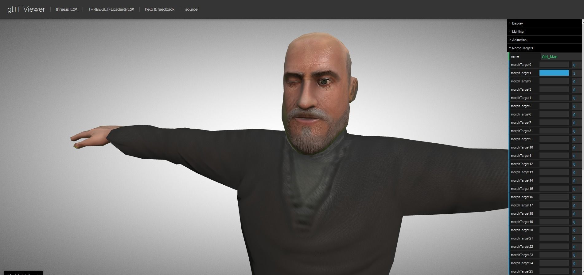 3D model Casual Style - Old Man - Animated Low-Poly Character VR / AR ...
