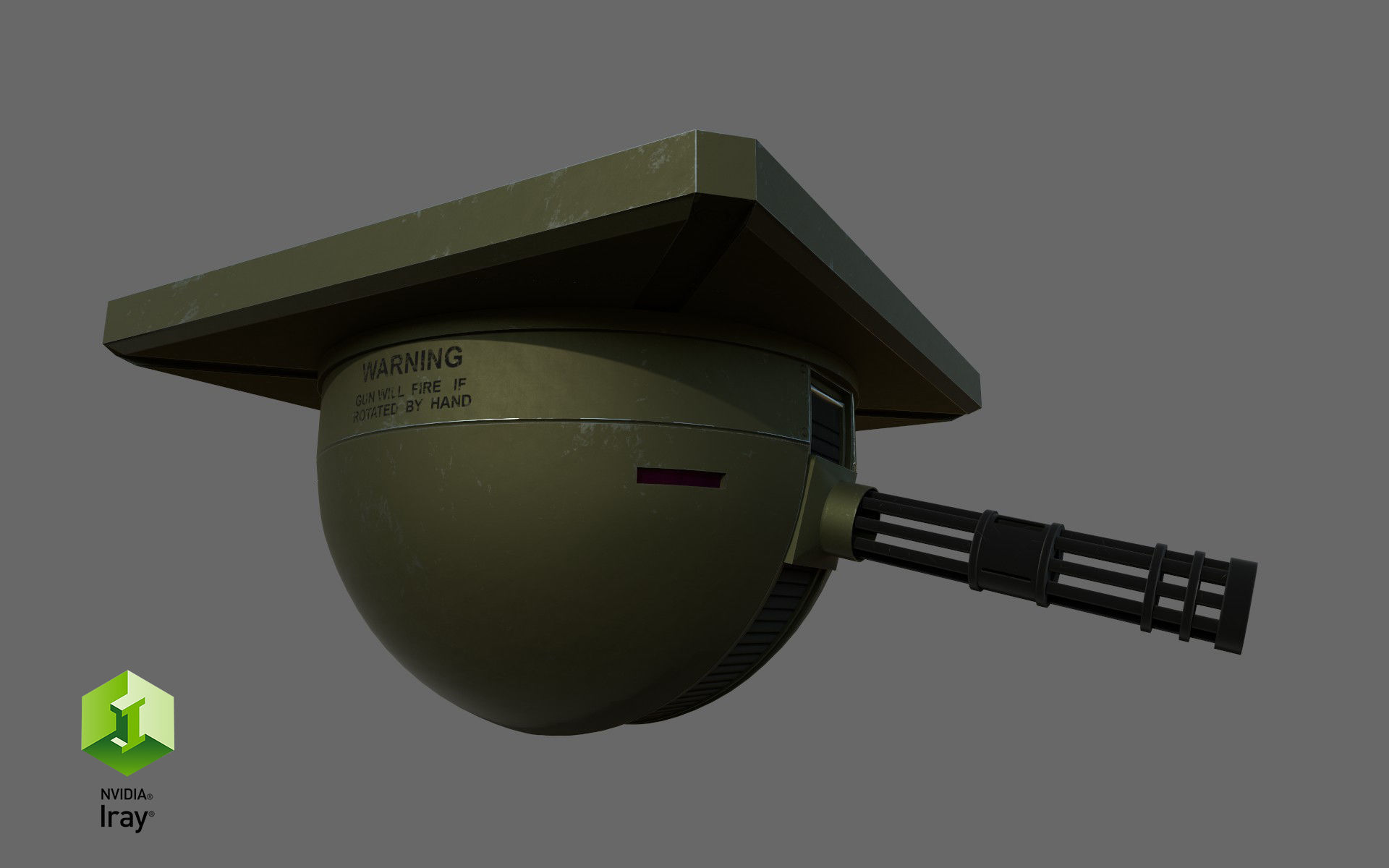 3D model Ceiling Turret VR / AR / low-poly | CGTrader