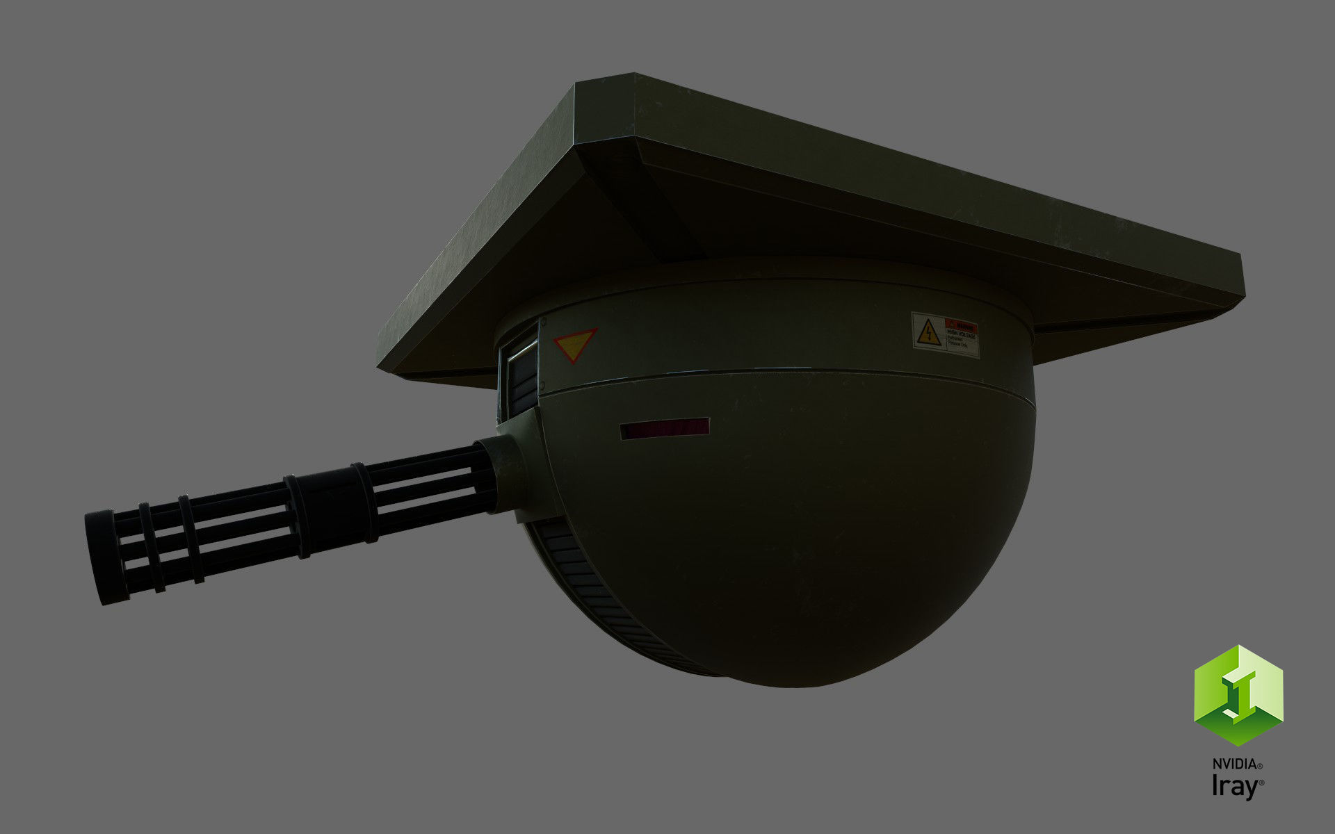 3D model Ceiling Turret VR / AR / low-poly | CGTrader
